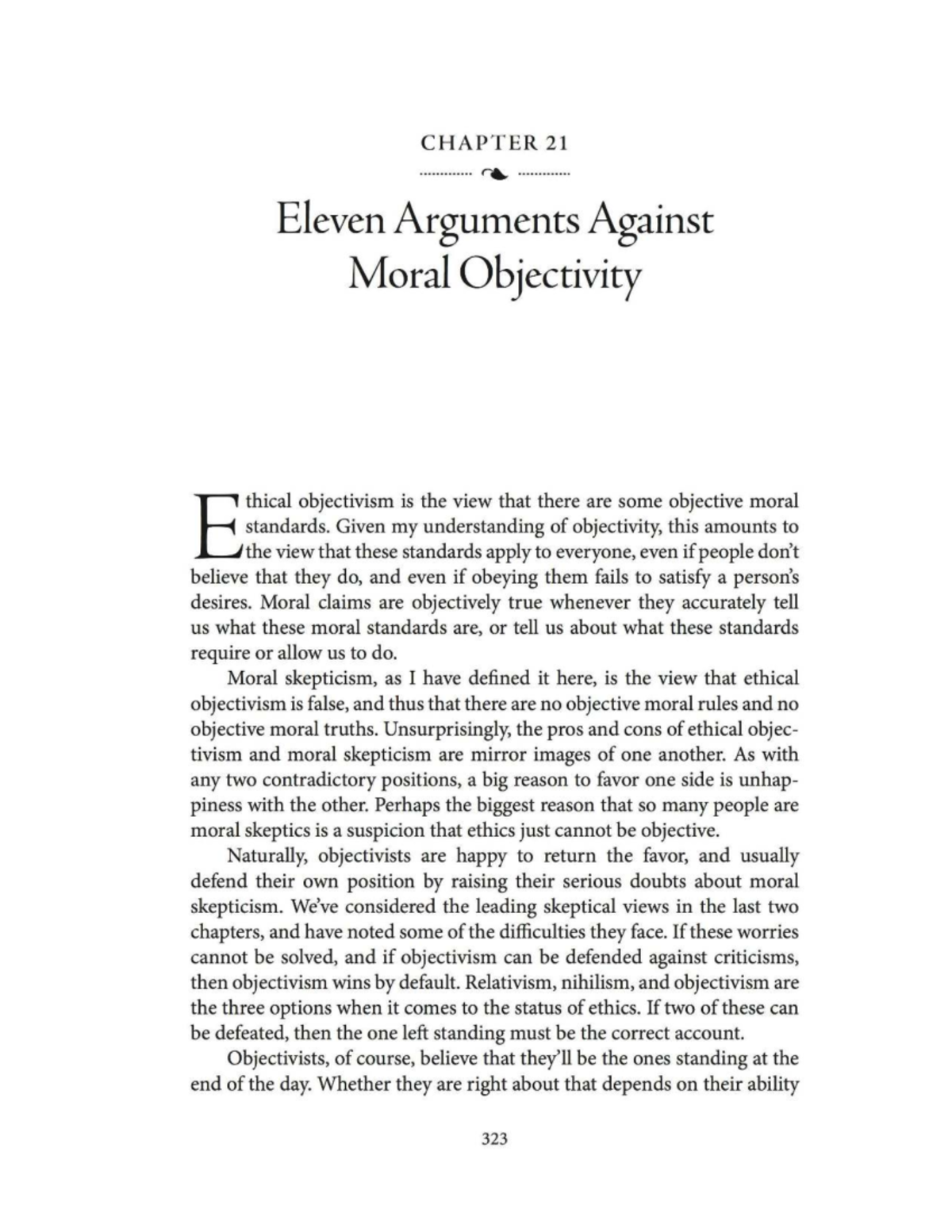 CHAPTER 21: Ethical Objectivism - Analyzing Arguments For & Against ...