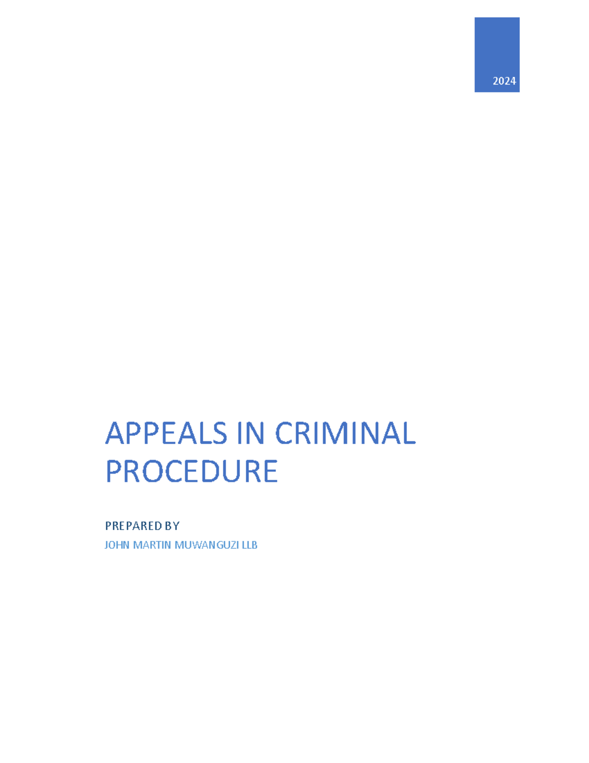 Appeals in Criminal Procedure: A Comprehensive Overview - LLB 2024 - Studocu