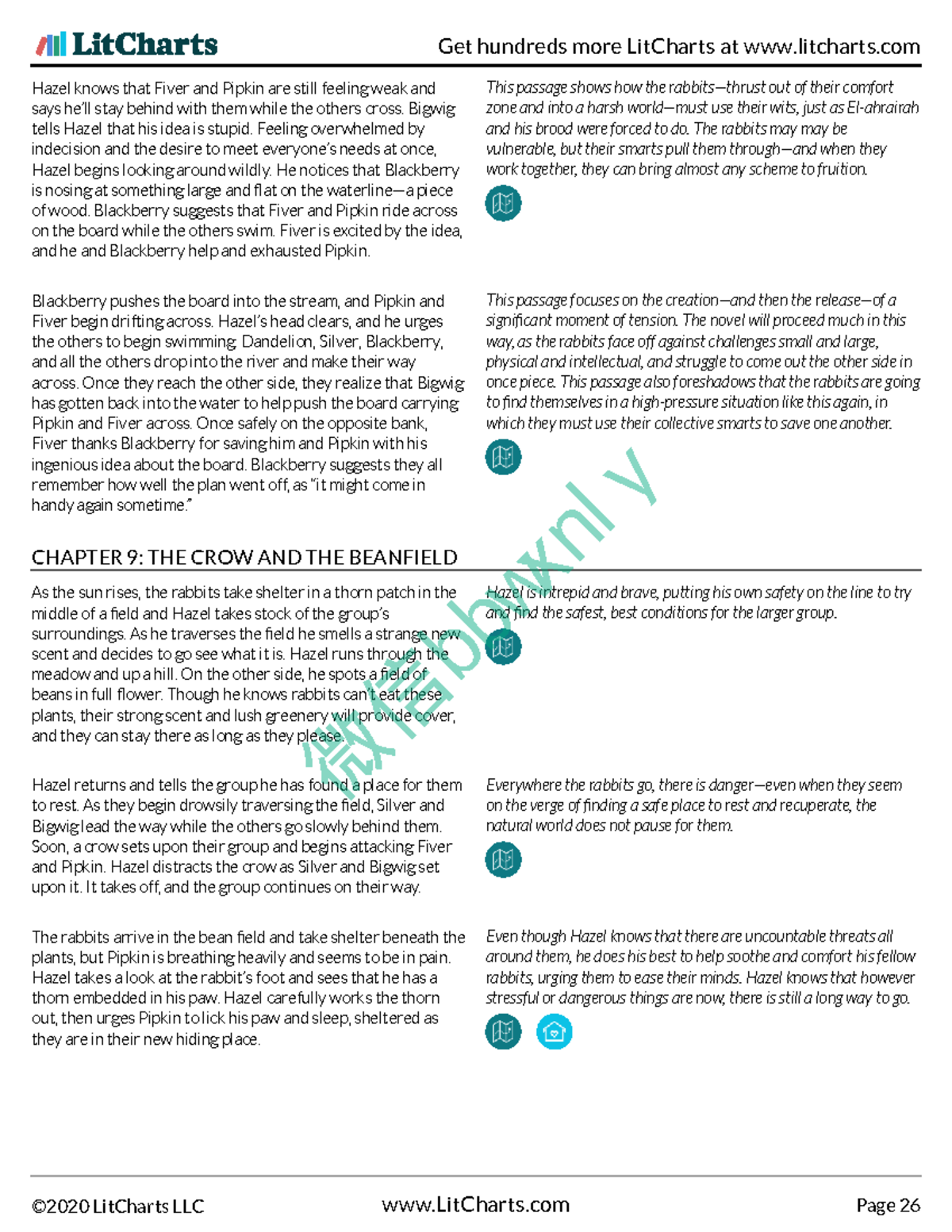 Watership-Down-Lit Chart 26 - Hazel knows that Fiver and Pipkin are ...