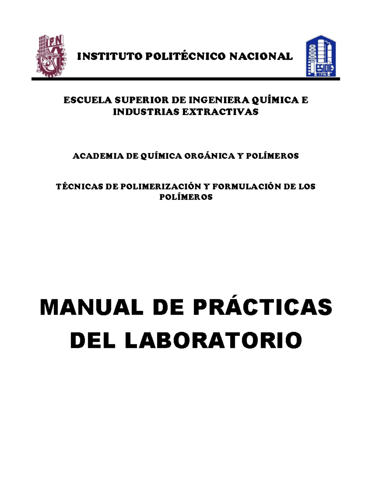 Manual de Prácticas de Laboratorio TPFP: Polimerización en Emulsión ...