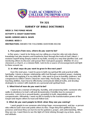 Theology 103: Reflections on True Discipleship and Faith in Mary - Studocu