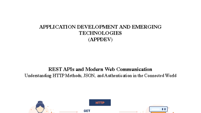 AppDev Module 14: REST APIs, HTTP Methods, JSON Basics - Studocu