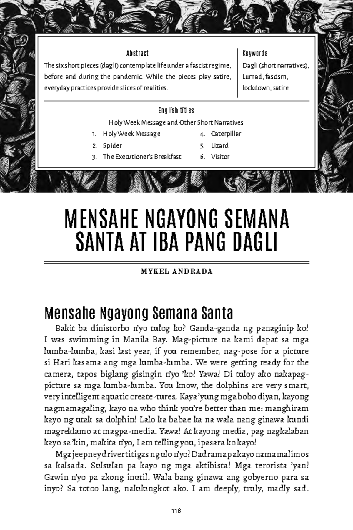 Mensahe Ngayong Semana Santa AND IBA PANG Dagli - MENSAHE NGAYONG ...
