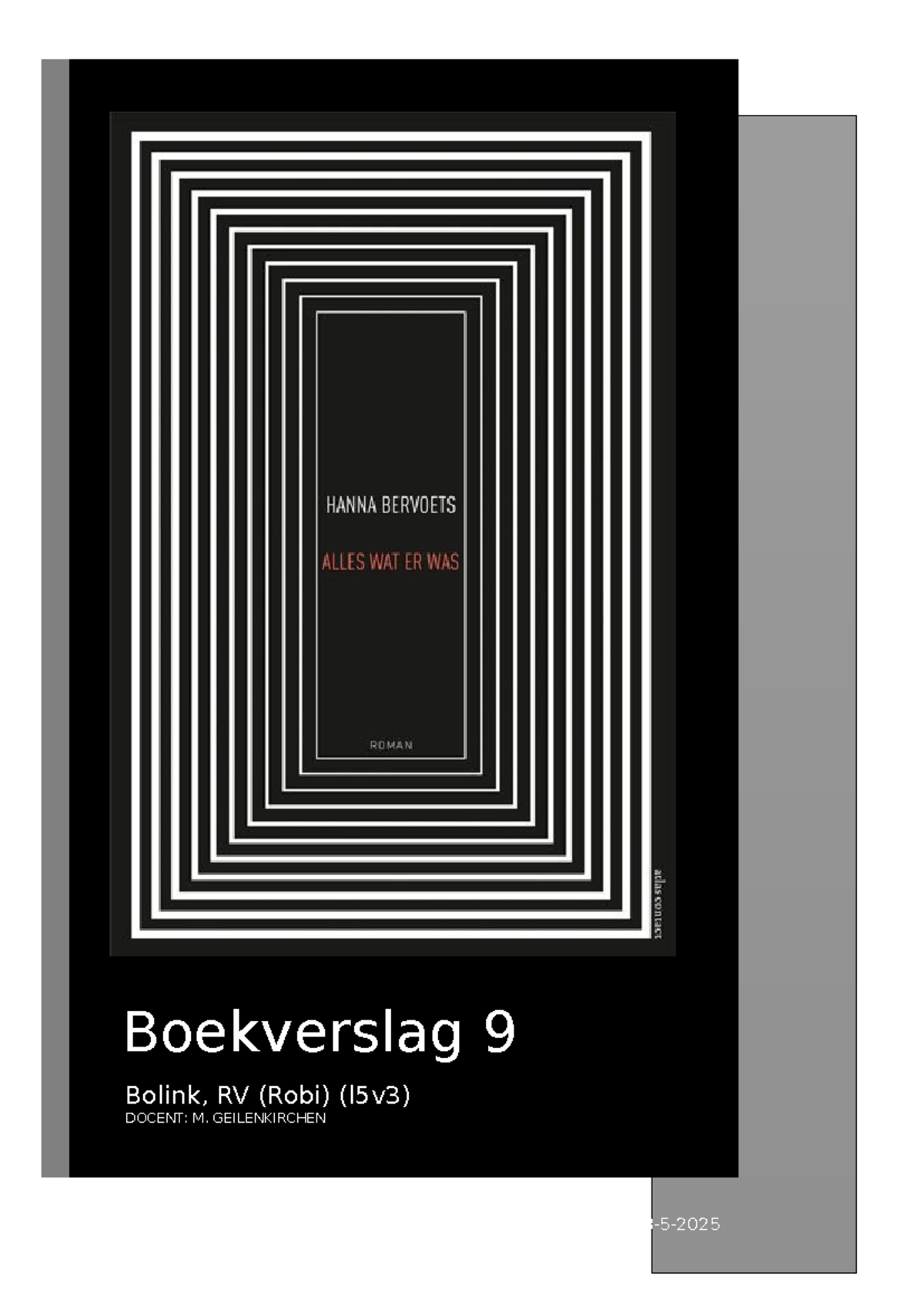 Boekverslag 'Alles wat er was' - Hanna Bervoets (l5v3) - Studeersnel