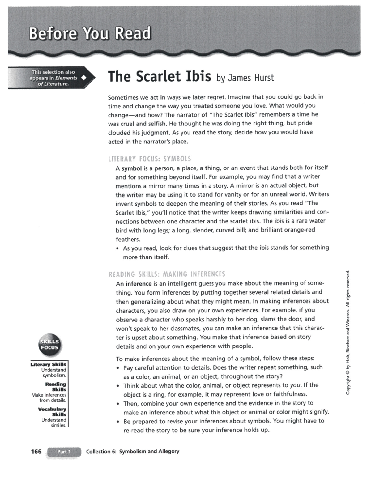 Scarlet Ibis - Complete Text Analysis and Interpretation - Studocu