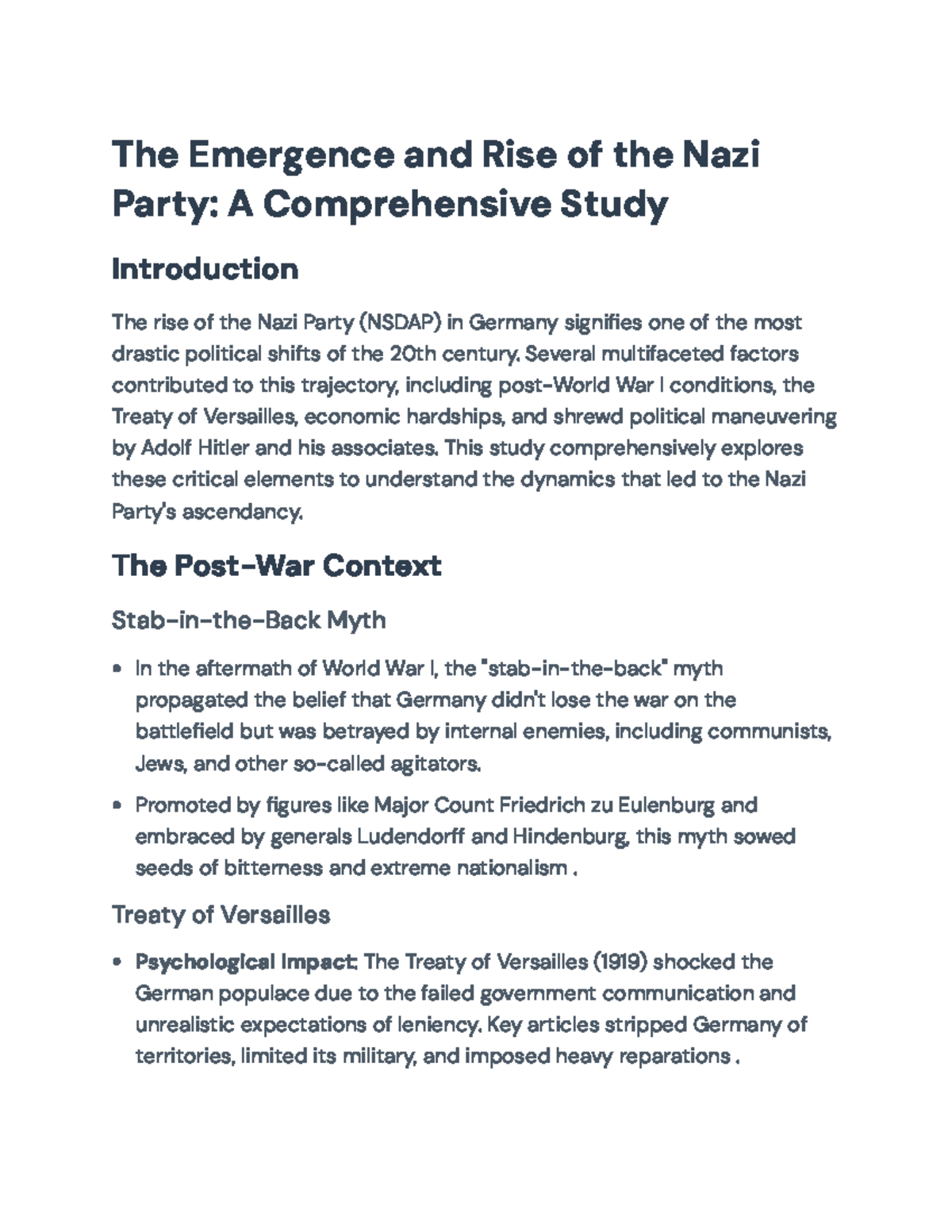 The Rise of the Nazi Party (NSDAP): Political Dynamics & Ideological ...