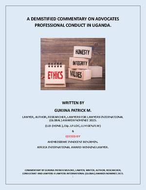 Hierachy of Courts in Uganda - SCHOOL OF LAW HIERARCHY OF COURTS IN ...