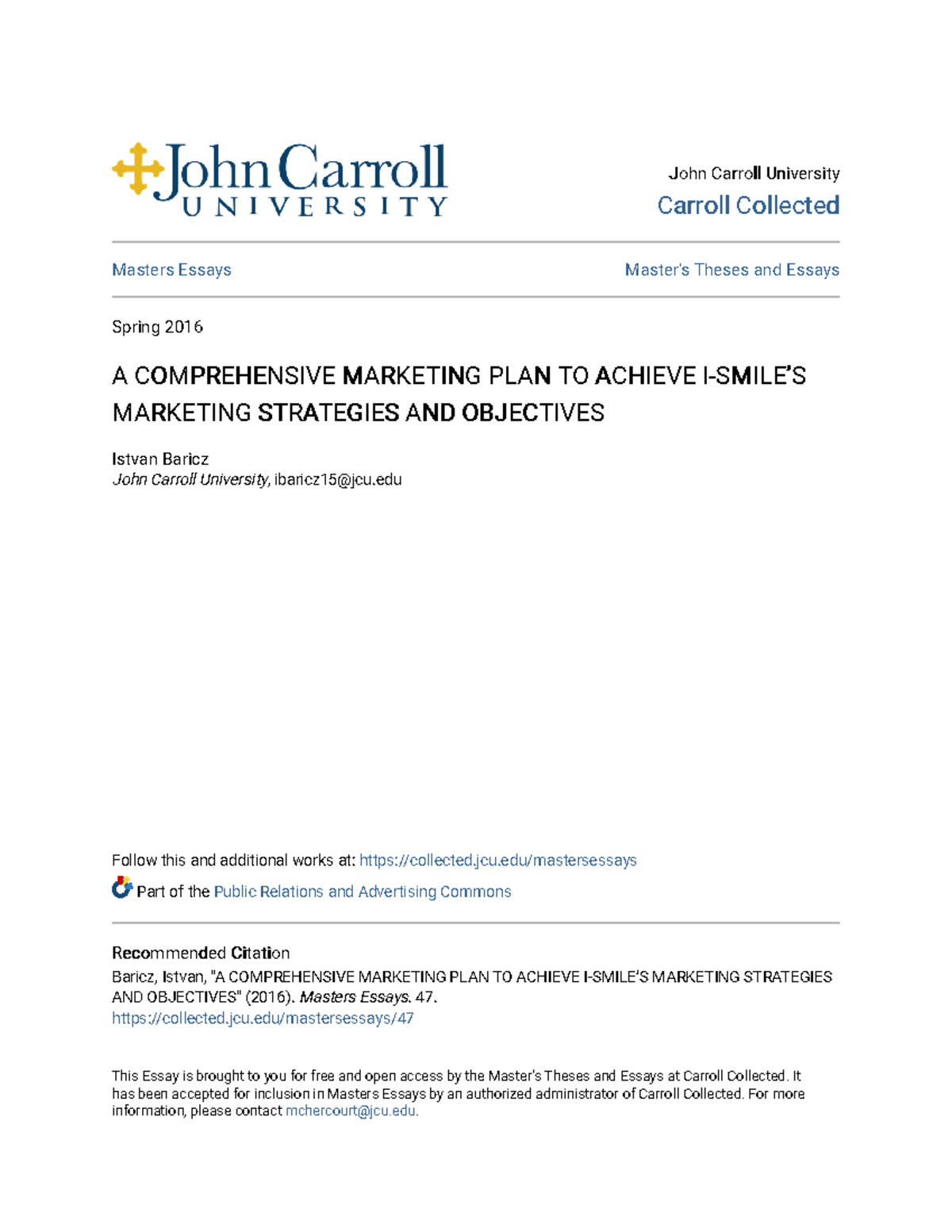 A Comprehensive Marketing PLAN TO Achieve I- Smile S Marketing STR ...