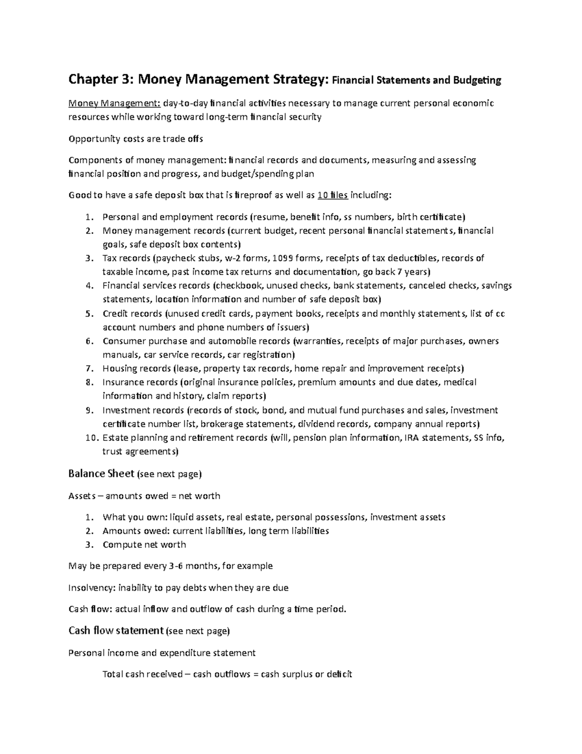 Chapter 3 Money Management - Chapter 3: Money Management Strategy ...