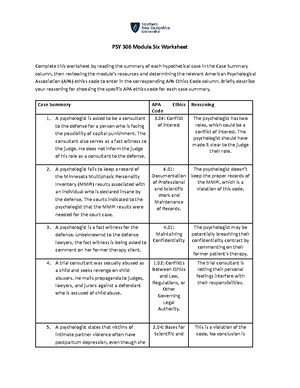 [Solved] Complete this worksheet by reading the summary of each ...