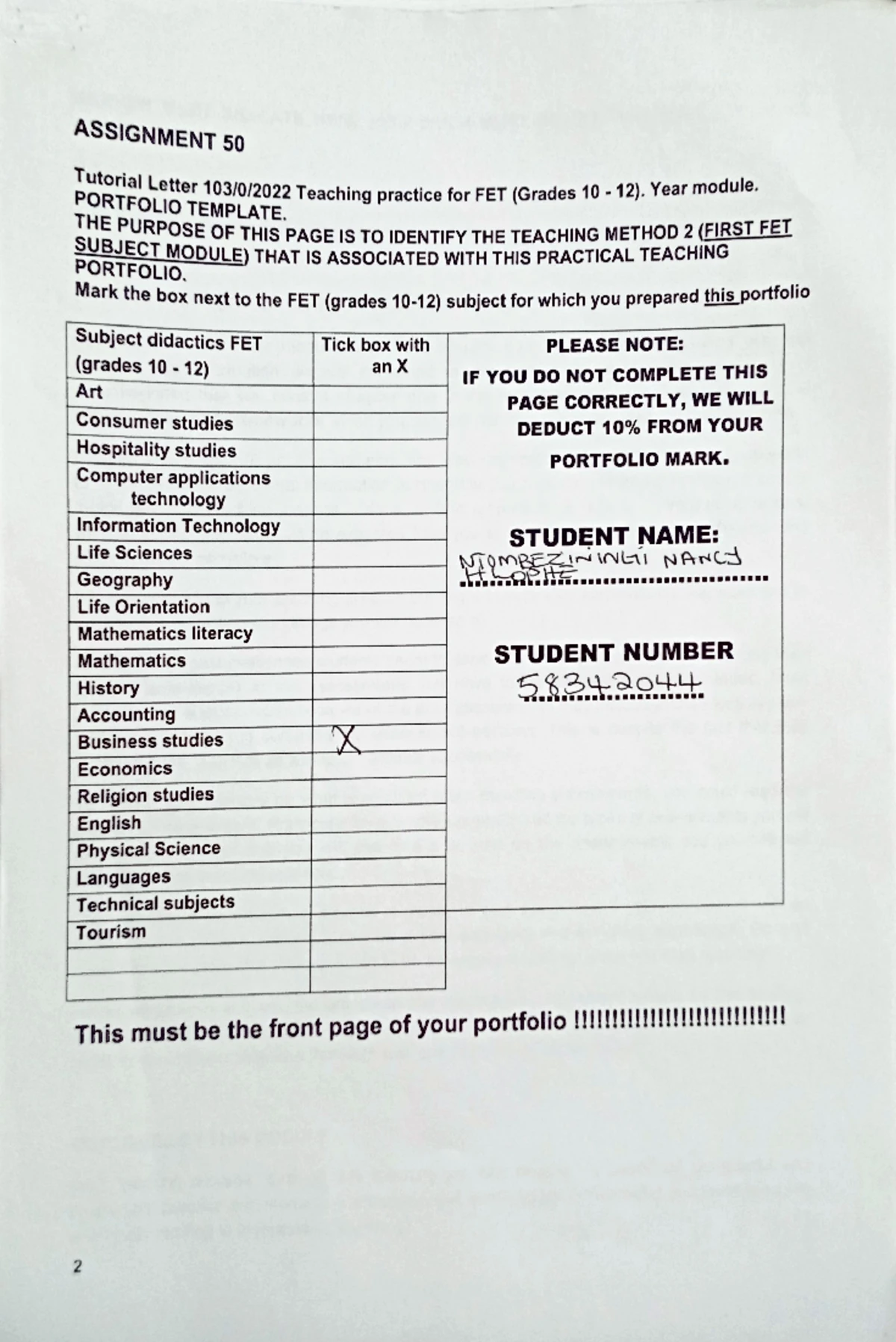 Final Grade 10 Life Sciences lesson 2 week 4 - SUBJECT and GRADE Life ...
