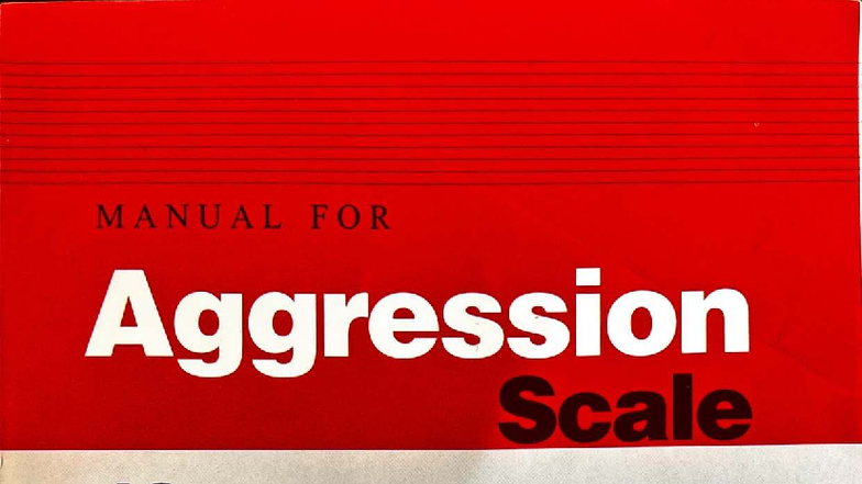 Manual for Aggression Scale (Psychology 101) - Studocu
