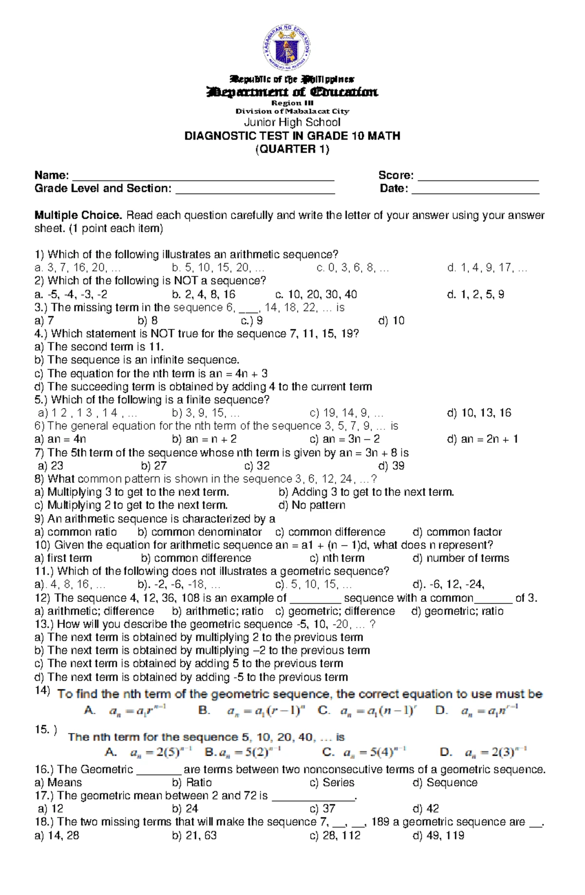 Grade 3 COT Math Q4 - quarter 4, math COT detailed Lesson Plan MELC ...