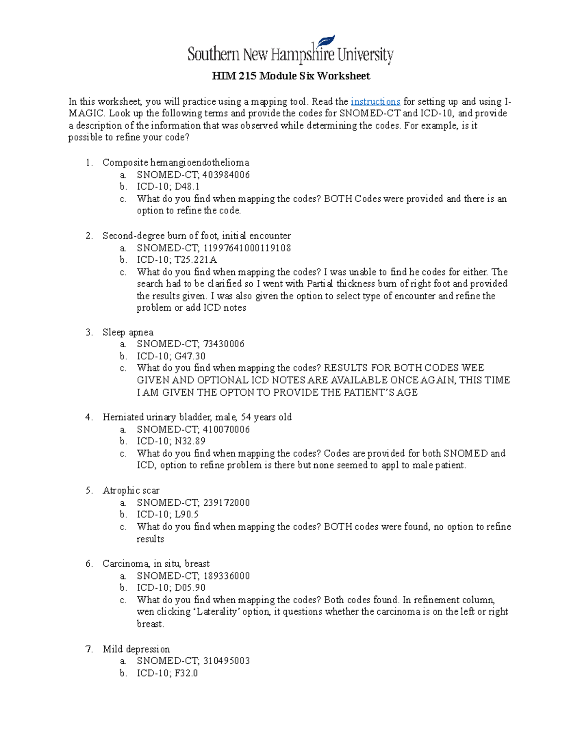Him215 module six worksheet - HIM 215 Module Six Worksheet In this ...
