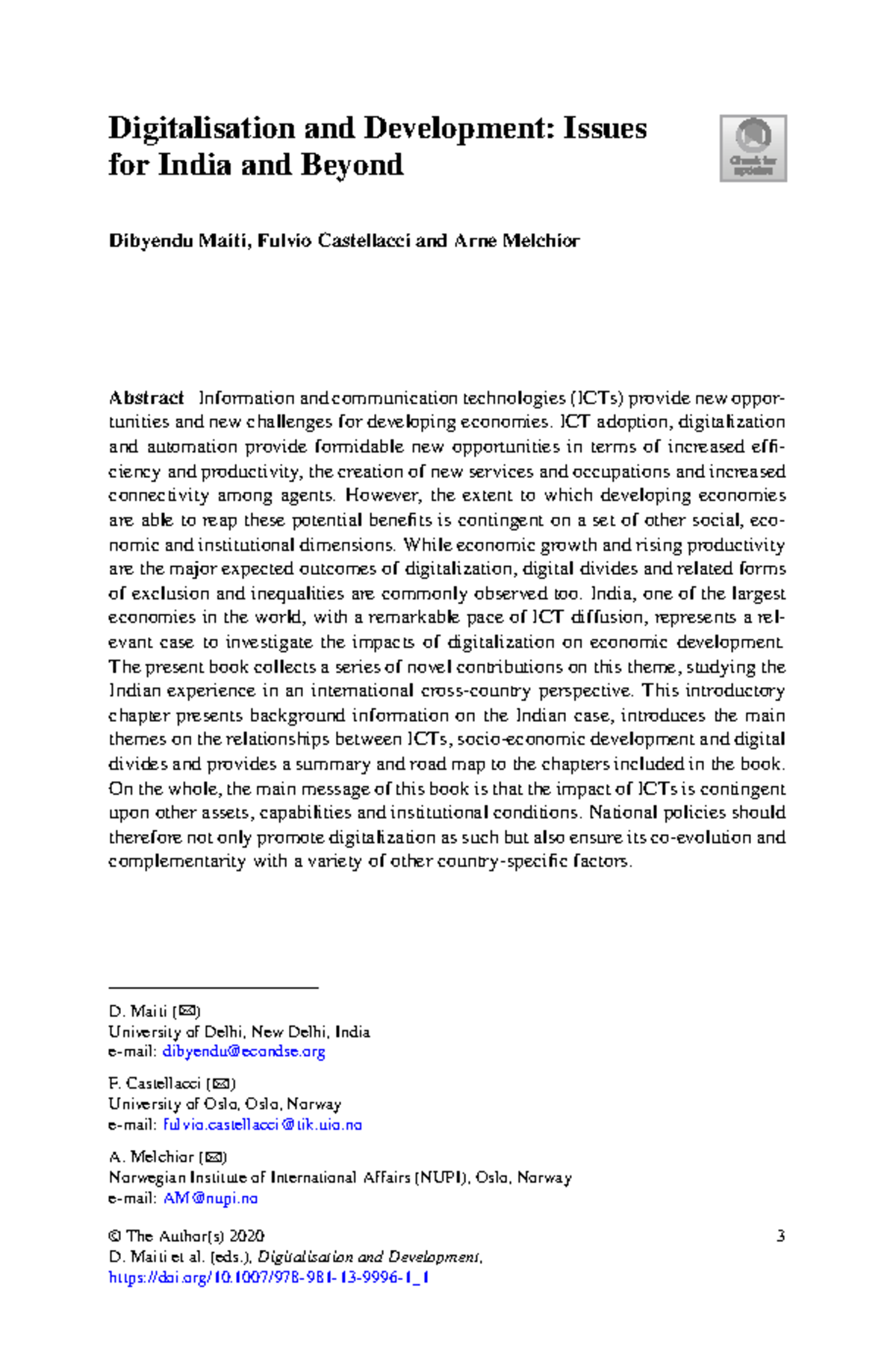 Digitalisation and Development: Insights on India and Global Trends ...