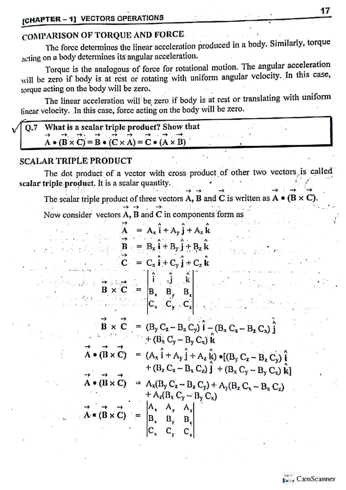 17 VECTORS OPERATIONS: COMPARISON OF TORQUE AND FORCE IN PHYSICS - Studocu
