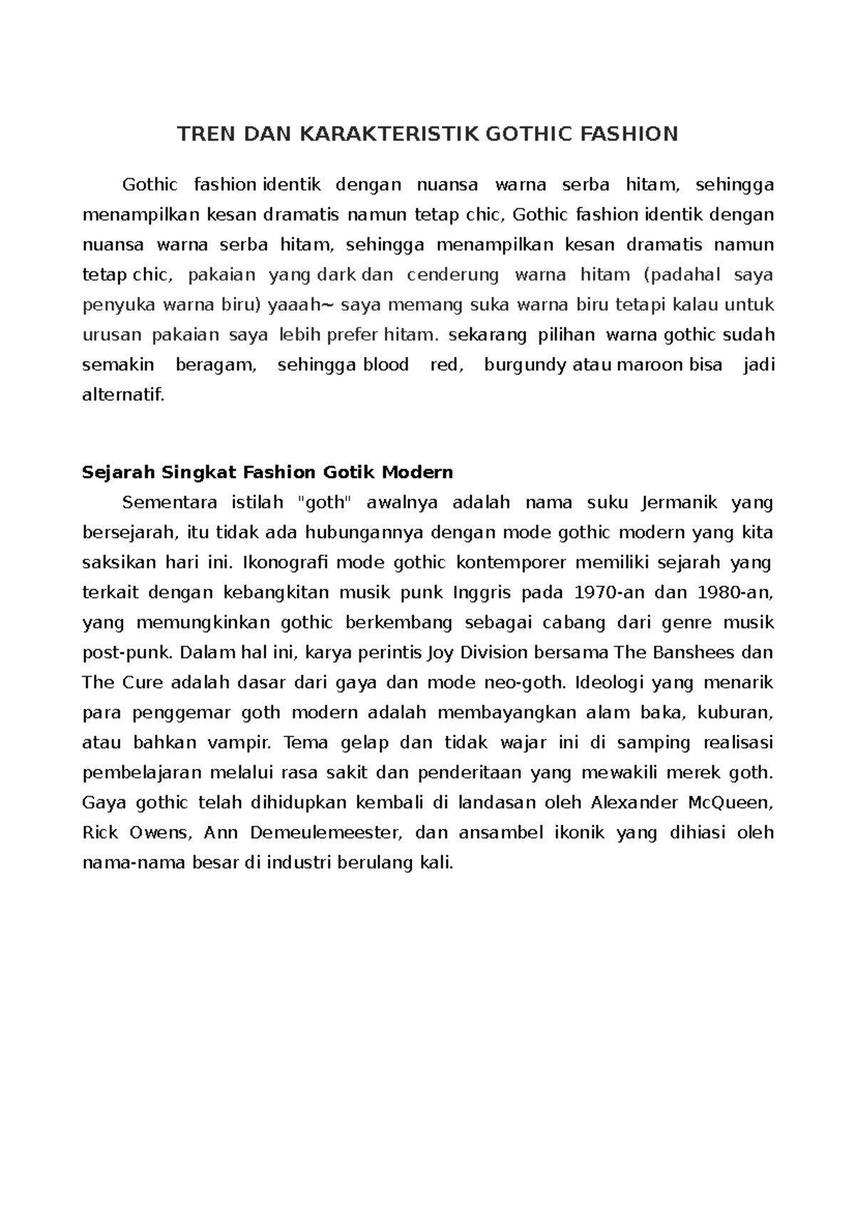 Tren dan Karakteristik Fashion Gotik: Ciri-Ciri Utama dan Inspirasi ...