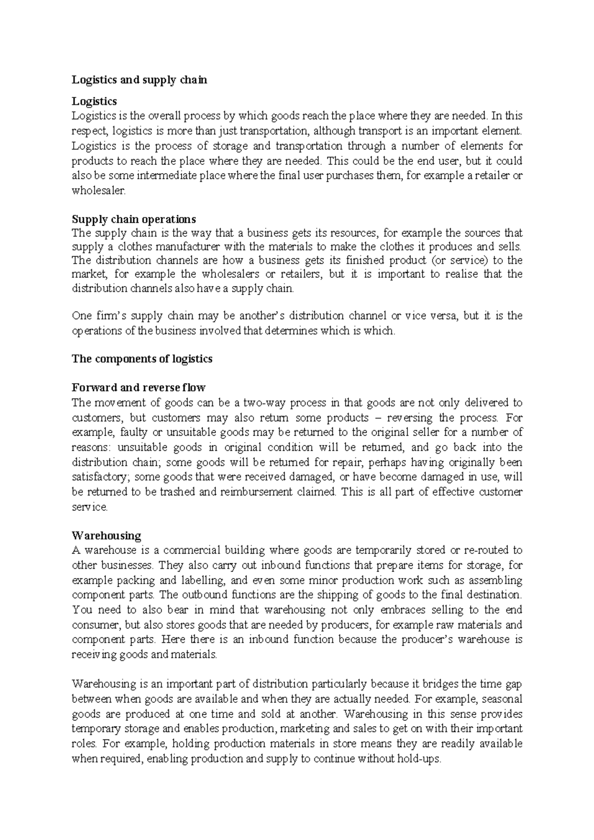 Logistics and Supply Chain Management Overview: Key Concepts and ...