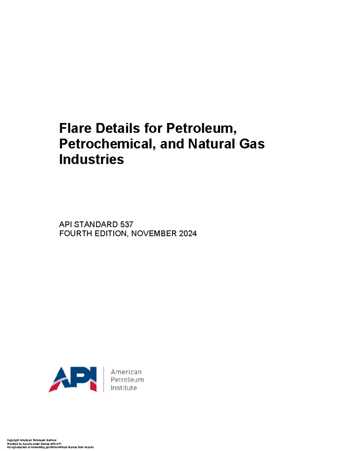 API 537: Flare Stack Design for Petroleum & Petrochemical Industries ...