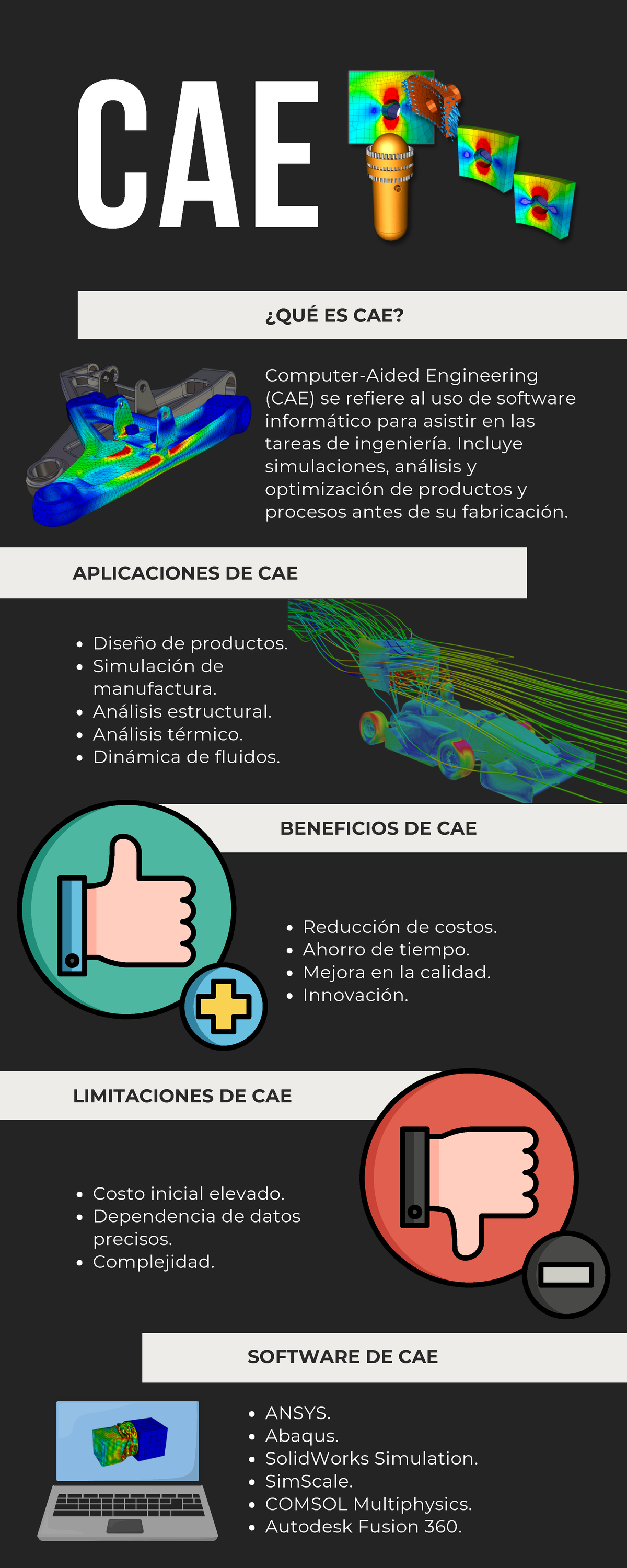 Infografía CAE - CAE Computer-Aided Engineering (CAE) se refiere al uso ...