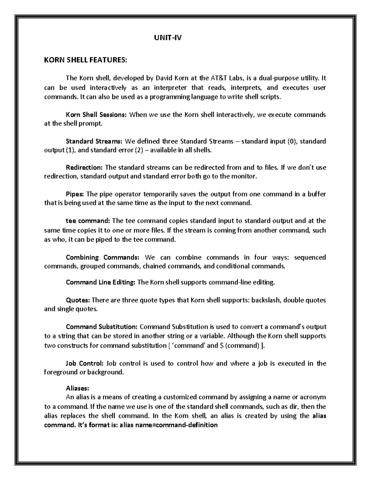 Internal And External Commands In Unix Programming 1 Meaning Of