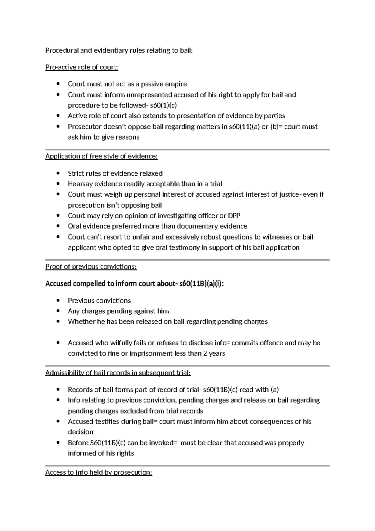 Bail Procedures & Evidentiary Rules: Key Insights and Guidelines - Studocu