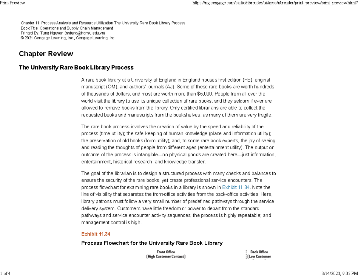 Process Analysis - edu) © 2021 Cengage Learning, Inc., Cengage Learning ...