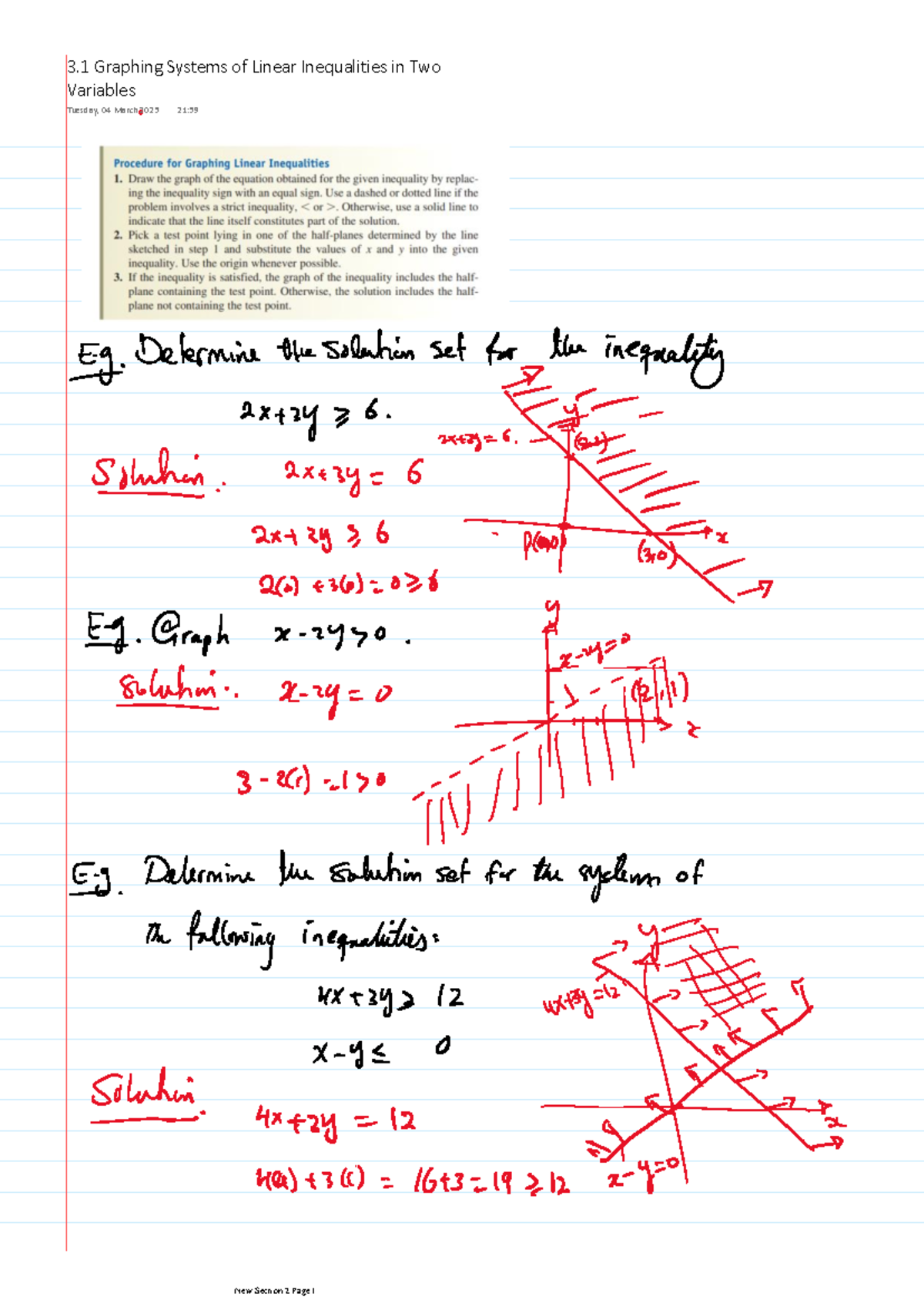 Lecture 13 - slides - MATH134 - 3 Graphing Systems of Linear ...