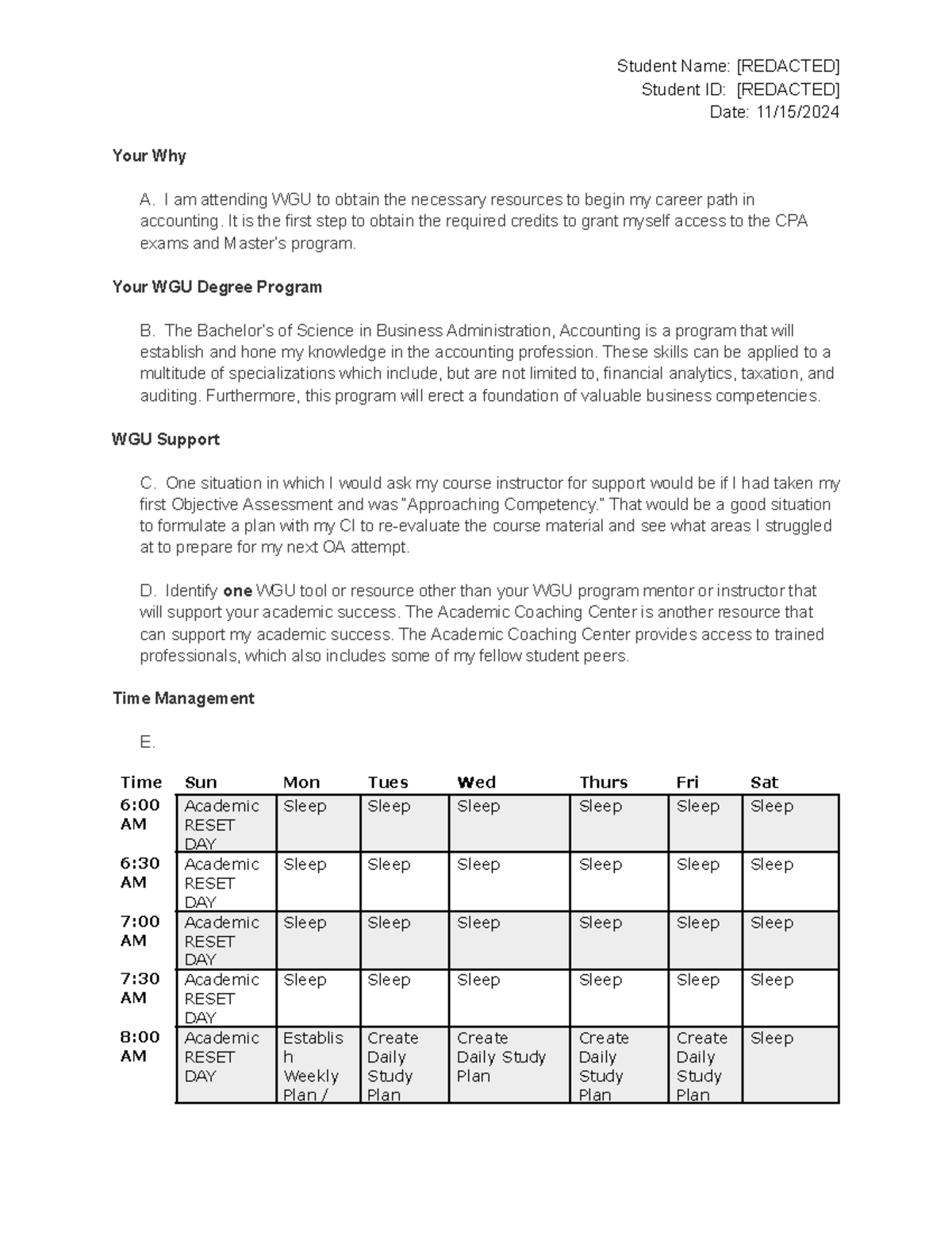 WGU Orientation Task: A Roadmap to Success in Accounting Studies - Studocu