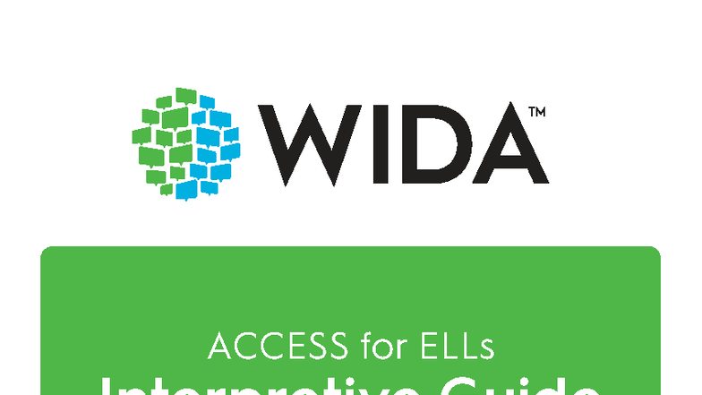 ACCESS for ELLs Score Reports Interpretive Guide - Spring 2023 - Studocu