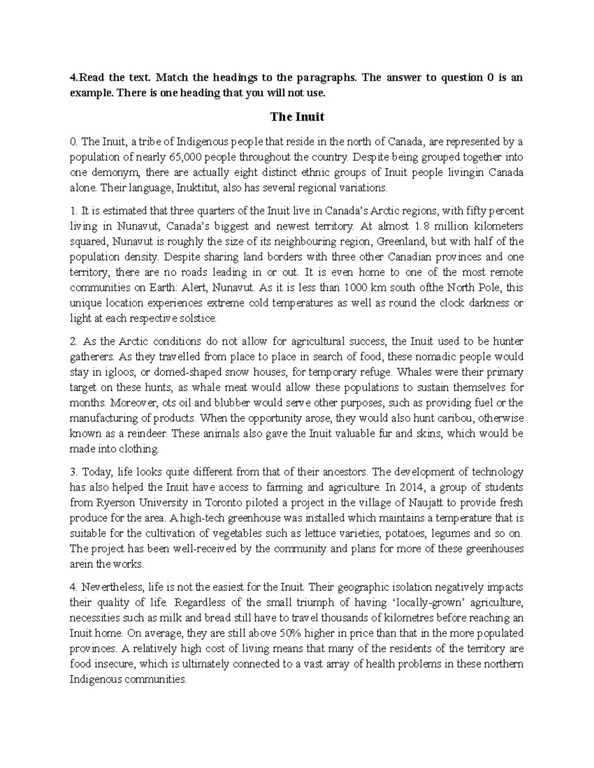 Inuit Life and Challenges: A Study of Their Culture and Environment ...