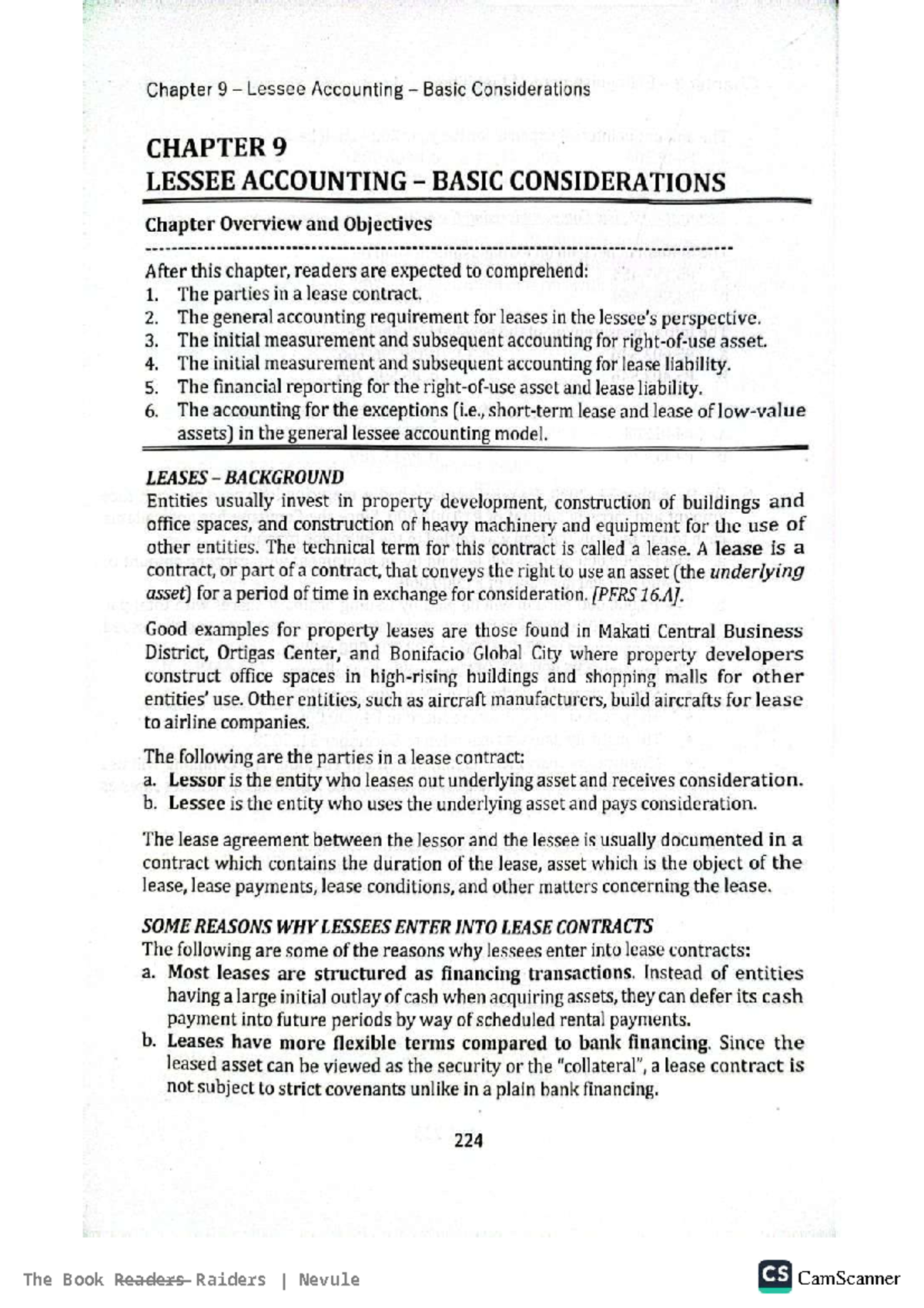 Lessee Accounting Overview - Chapter 9 (ACC 241-312) - Studocu