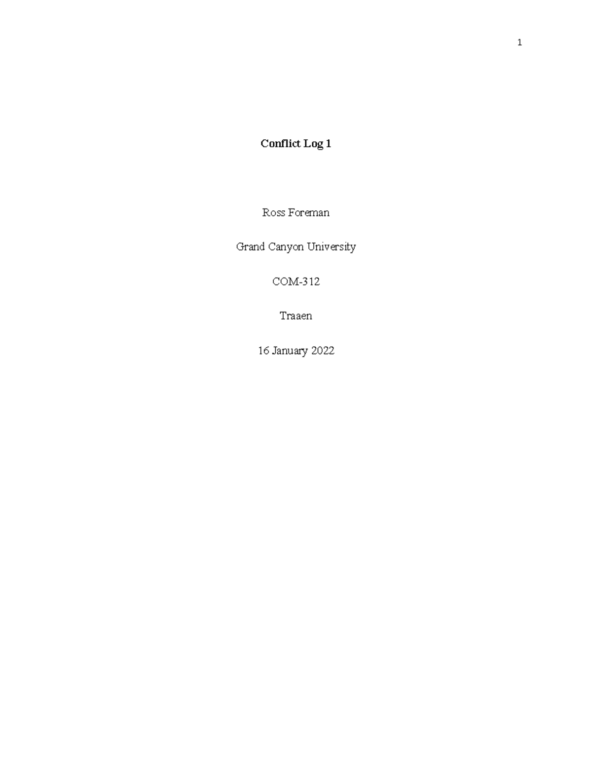 Understanding Conflict: A Conflict Log Analysis COM-312 - Studocu