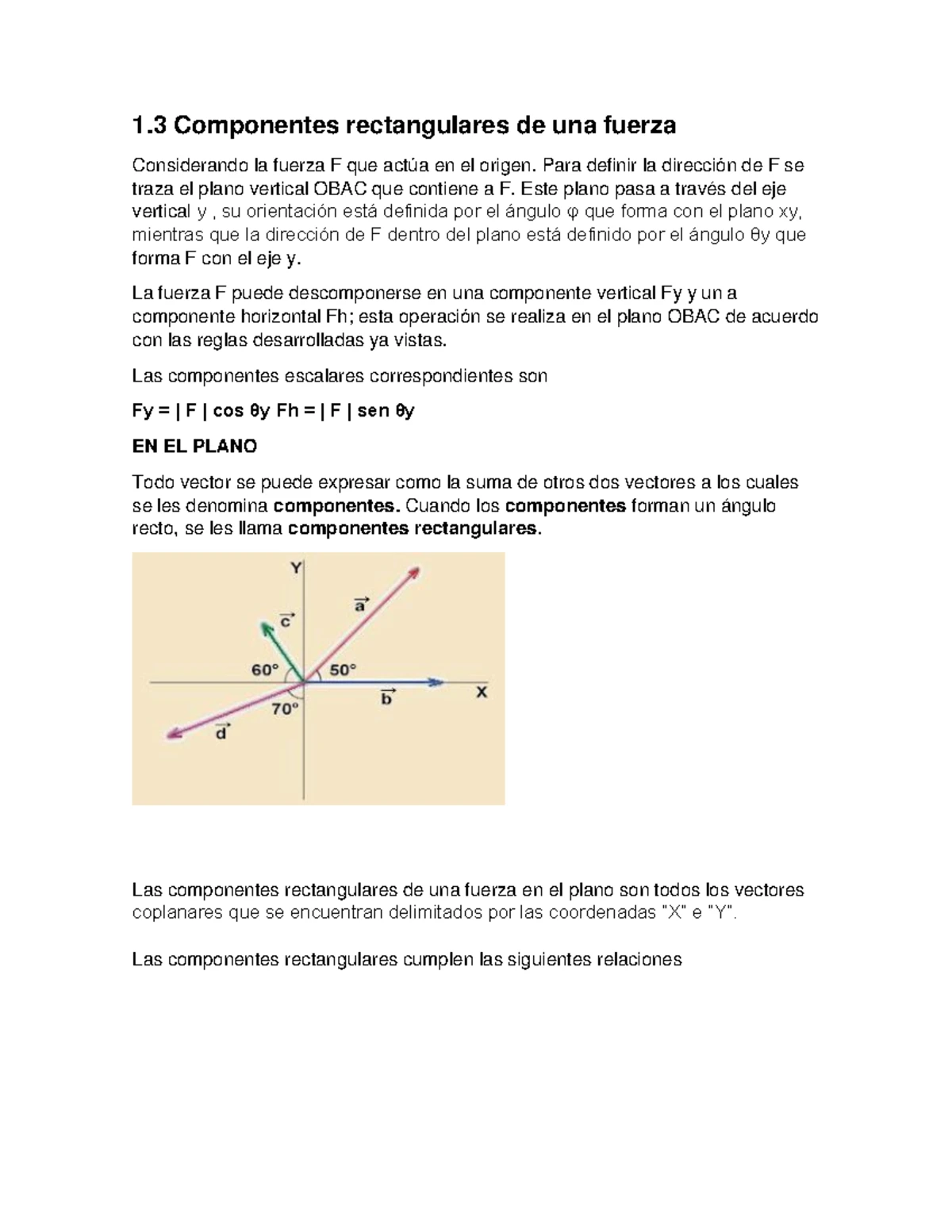 1.2 Resultante de fuerzas coplanares - 1 Resultante de fuerzas ...