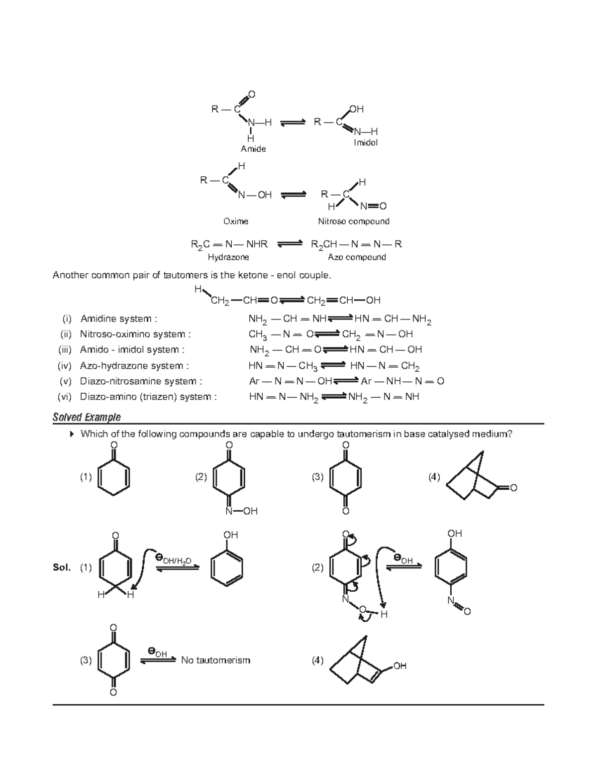 Tautomerism and Its Applications: Assignments on Tautomeric Compounds ...