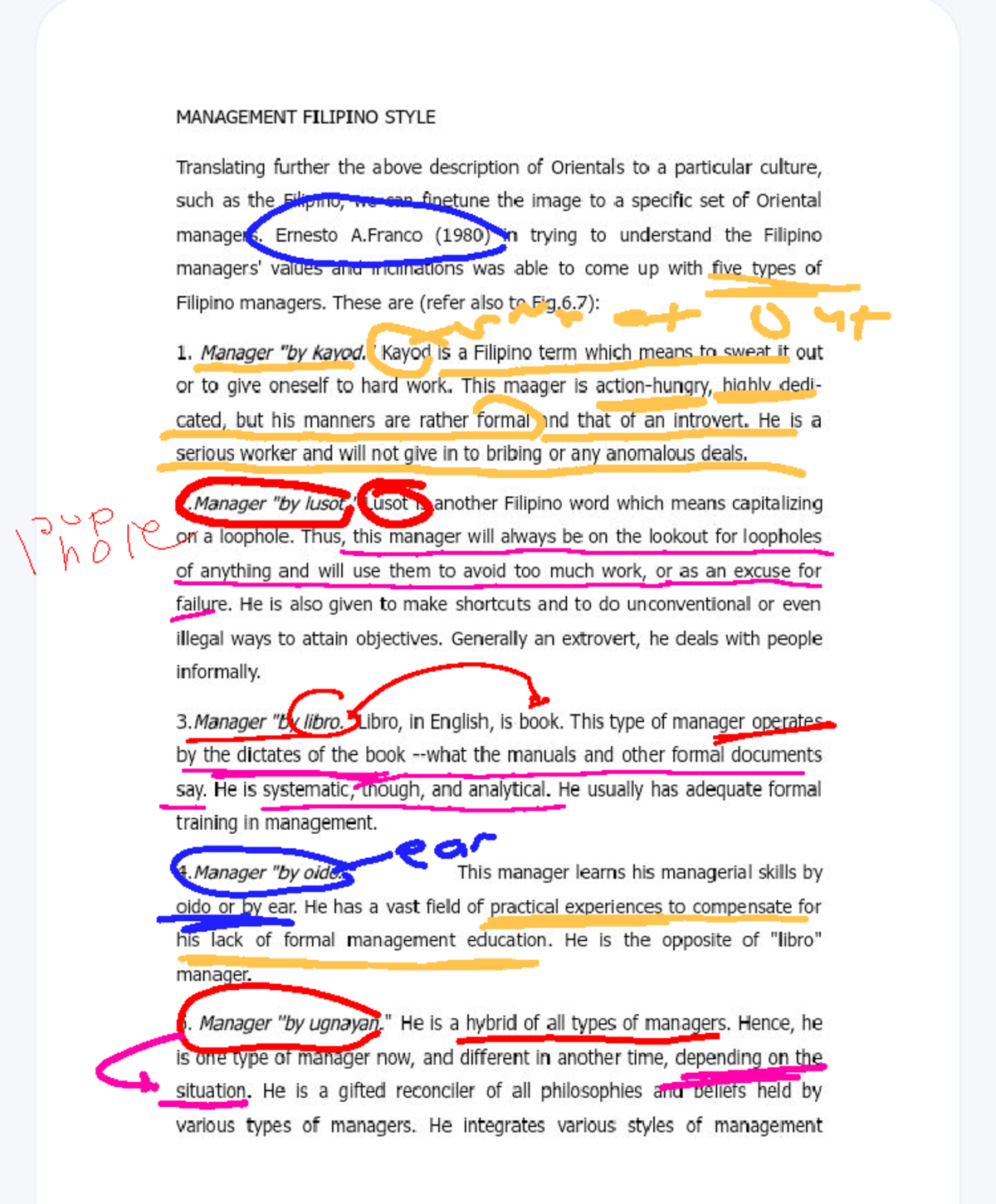 FIL 101: Types of Filipino Managers - A Cultural Perspective on ...