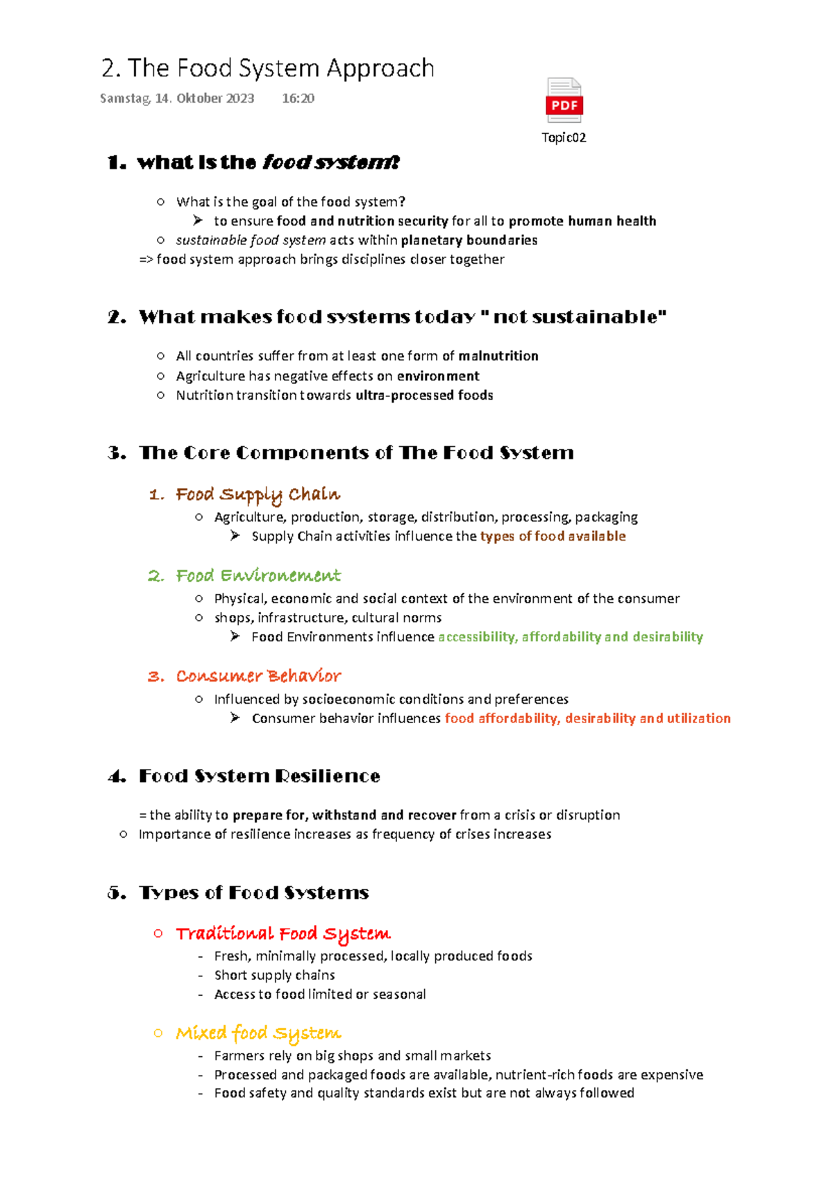 The Food System Approach: Understanding Sustainability & Resilience ...