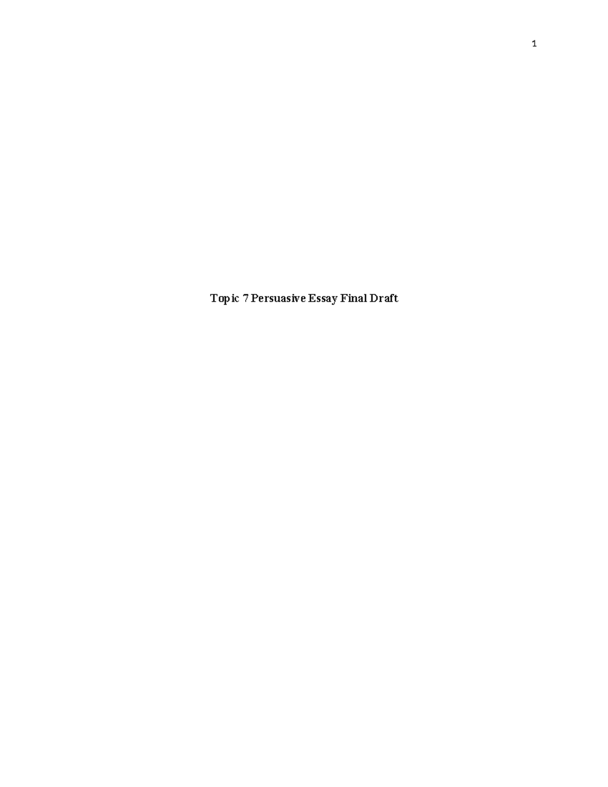 PHI-105 Topic 7 Persuasive Essay: The Case Against Mandatory Military ...