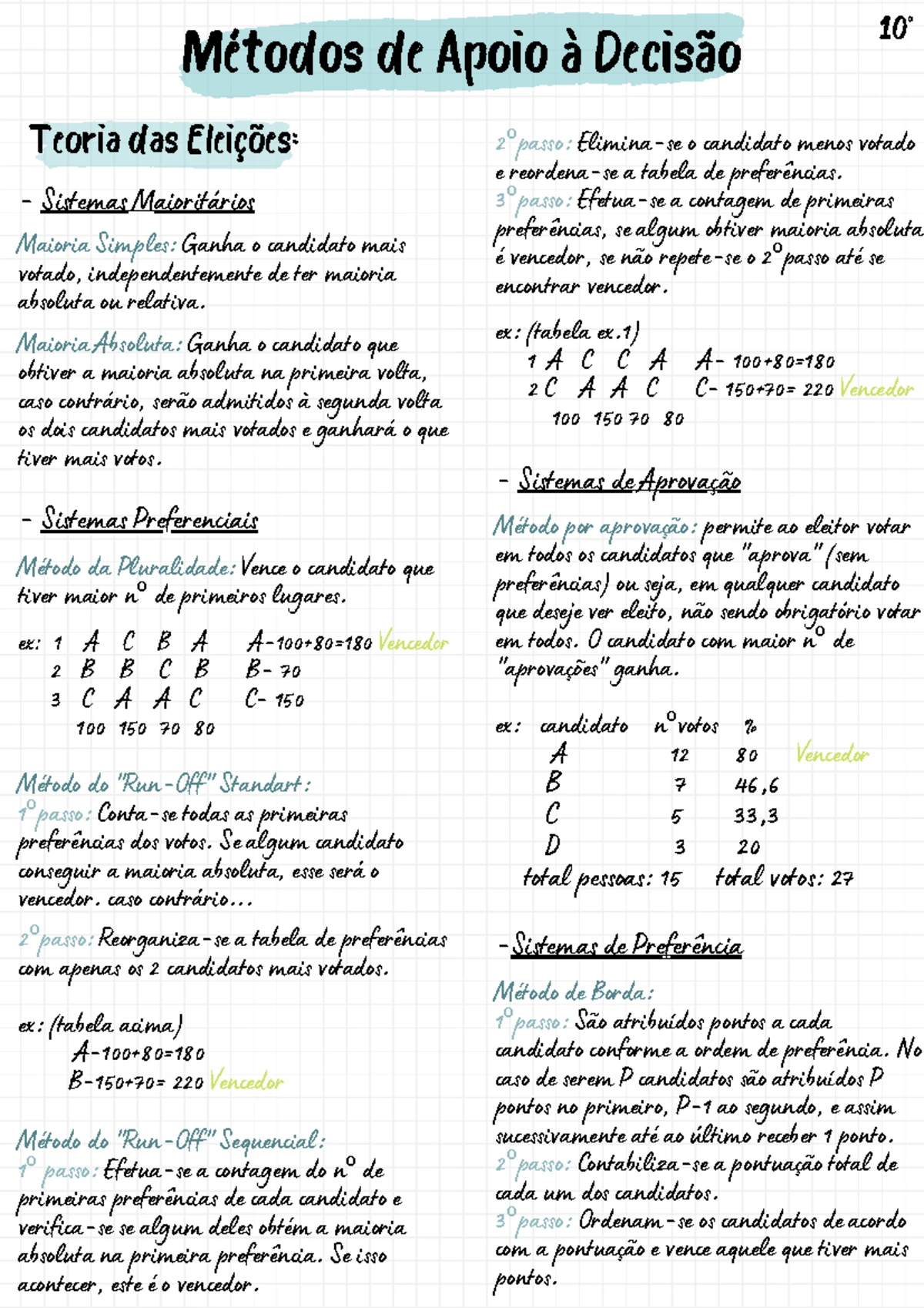 10º MACS - resumos de macs 10ºano - Métodos de Apoio à Decisão Sistemas ...