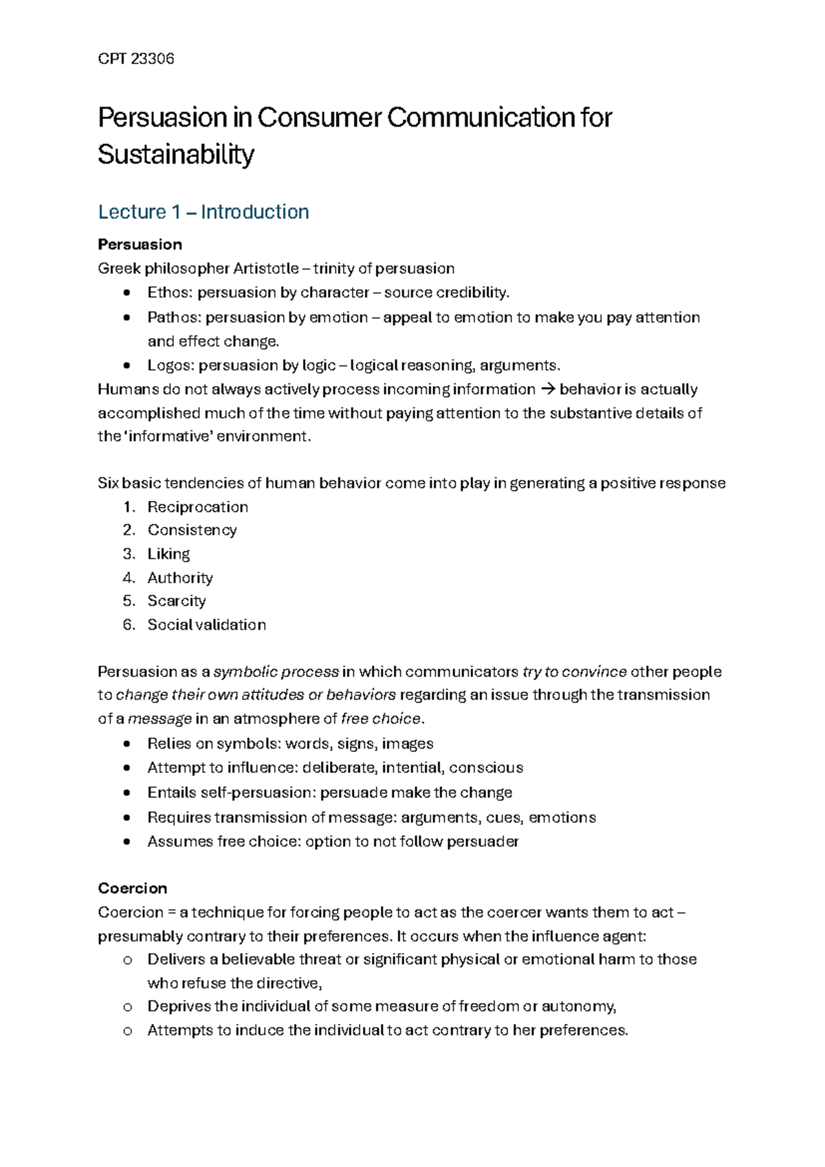 CPT 23306 Lecture 1: Introduction to Persuasion in Consumer ...