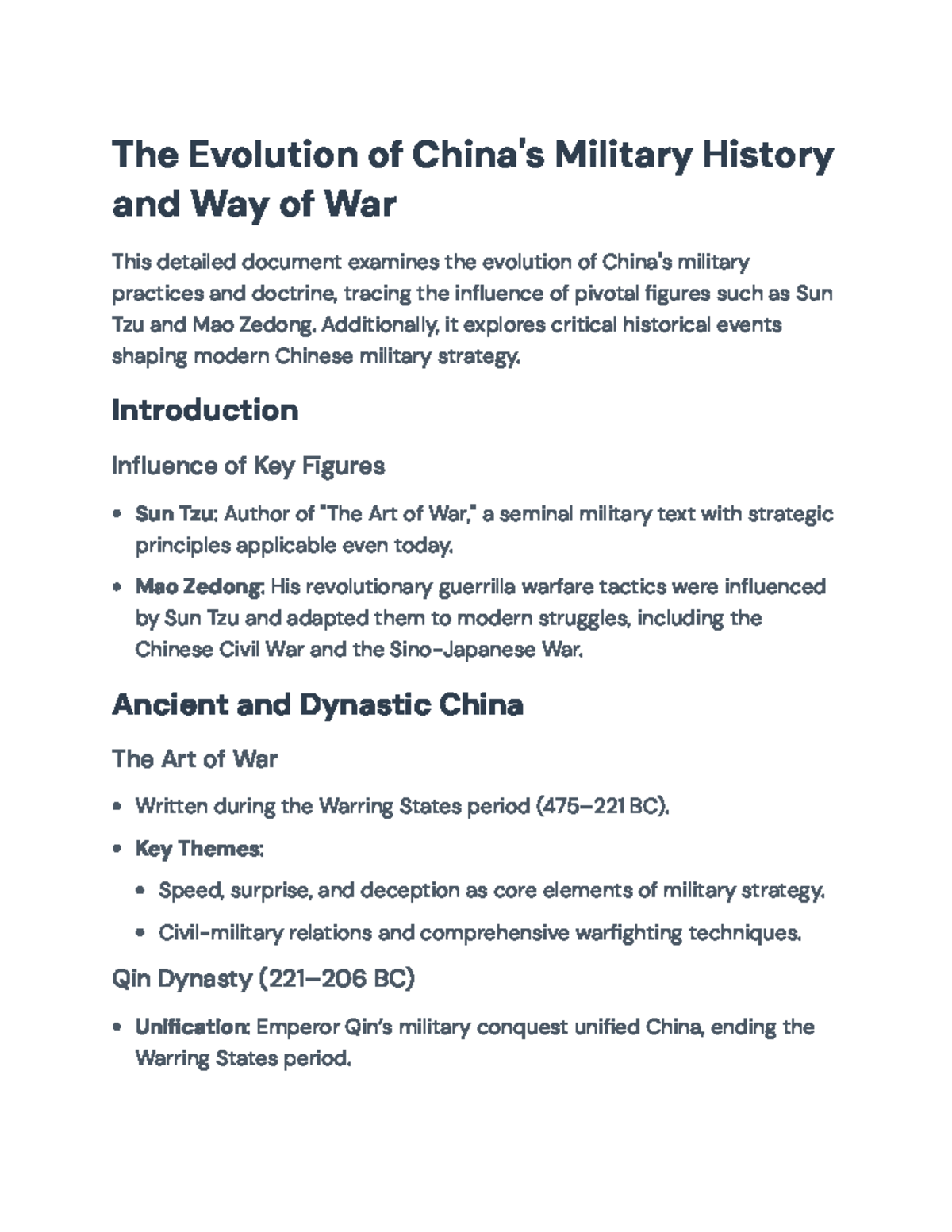 The Evolution of China's Military History and Modern Strategies - The ...