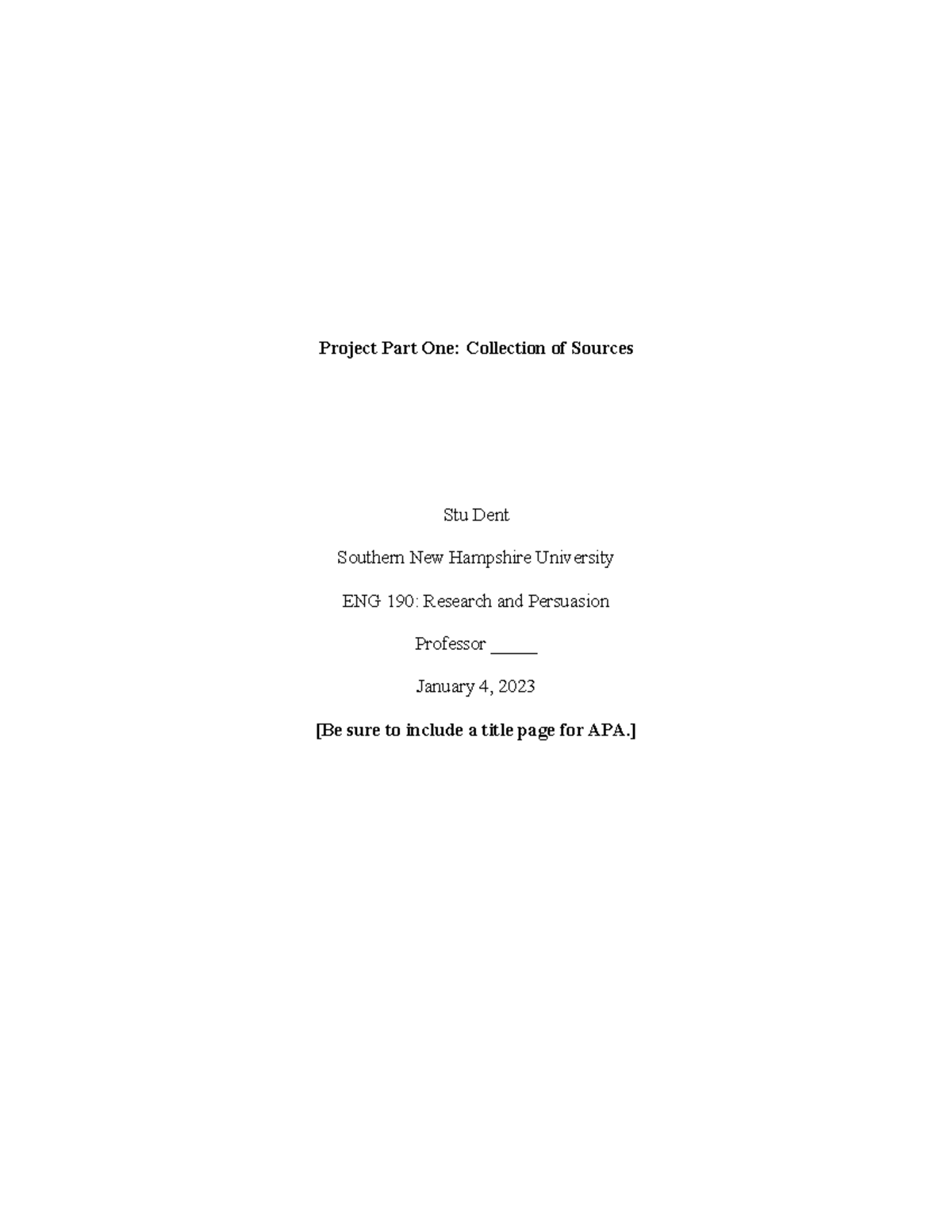 ENG 190 Module 3 Sample APA Sources for Part-Time Faculty Research ...