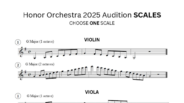 G Major Scale - Notes - GEO88 - Honor Orchestra 2025 Audition SCALES ...