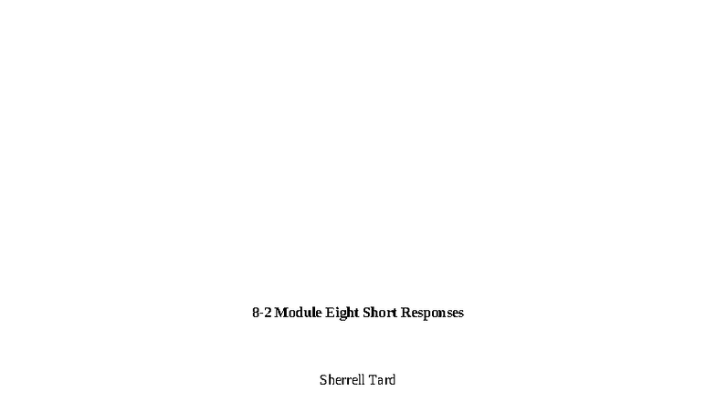 HIS 200: Module 8 Short Responses - Alaskan Land Claims & ANCSA - Studocu