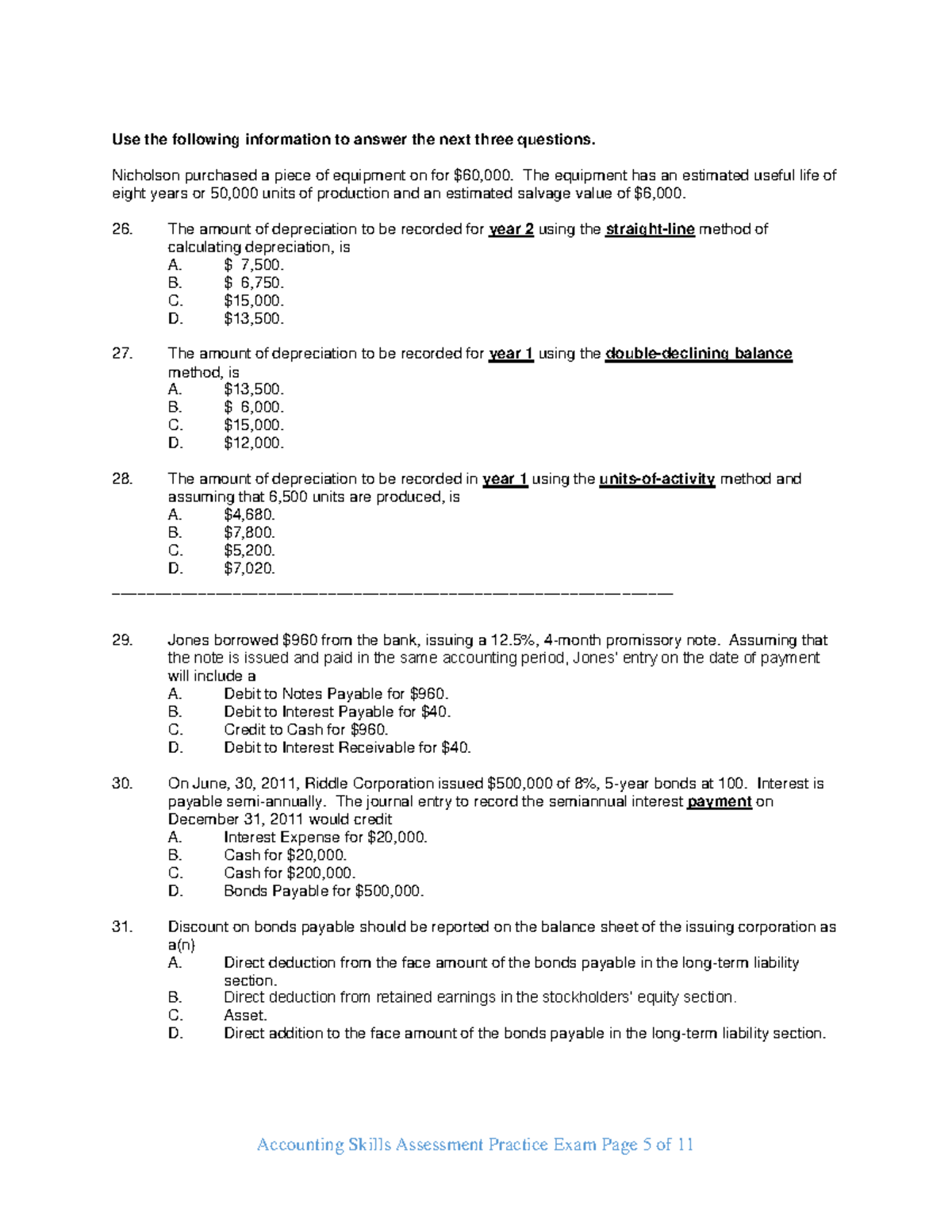 Accounting Practice Questions for Course ACC101 - Midterm Review - Studocu