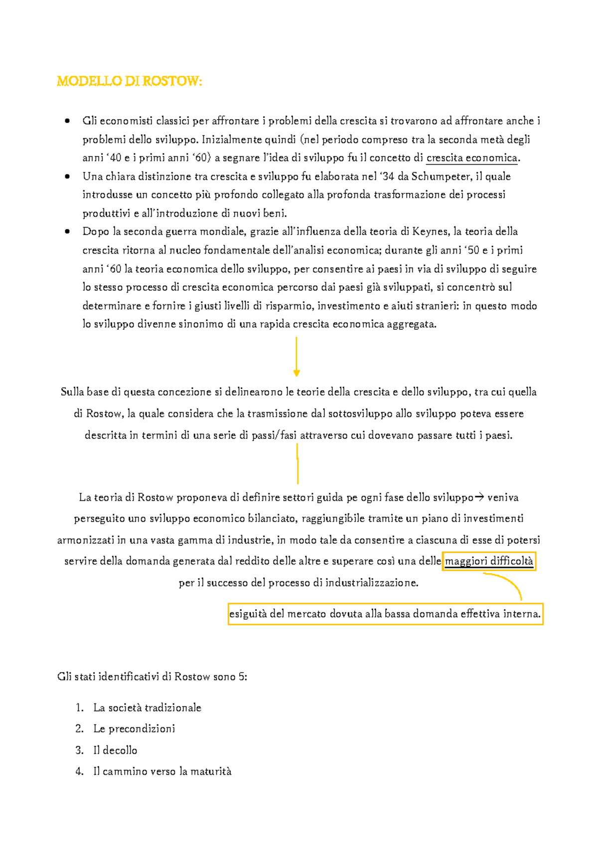 Modelli Classici di Crescita Economica: Rostow, Harrod, Solow, Lewis ...