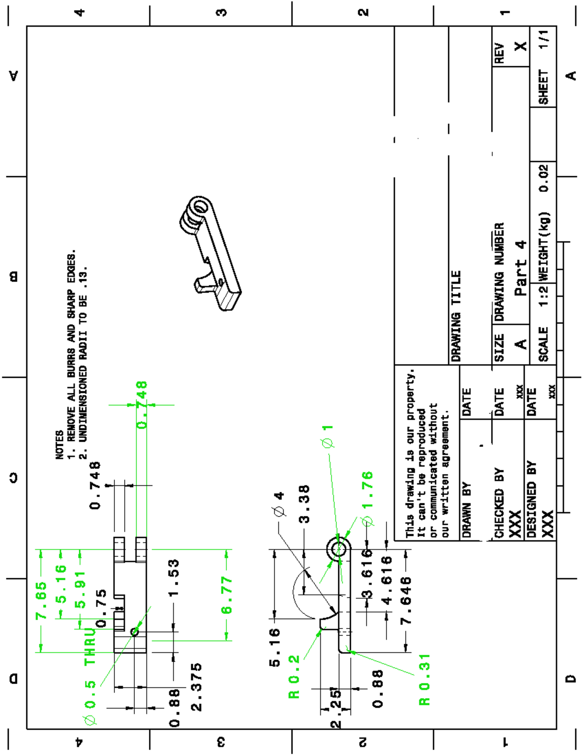 Cad lab 5 aero 2001 - AERO2001 - B 7 5 NOTES 1. REMOVE ALL BURRS AND ...