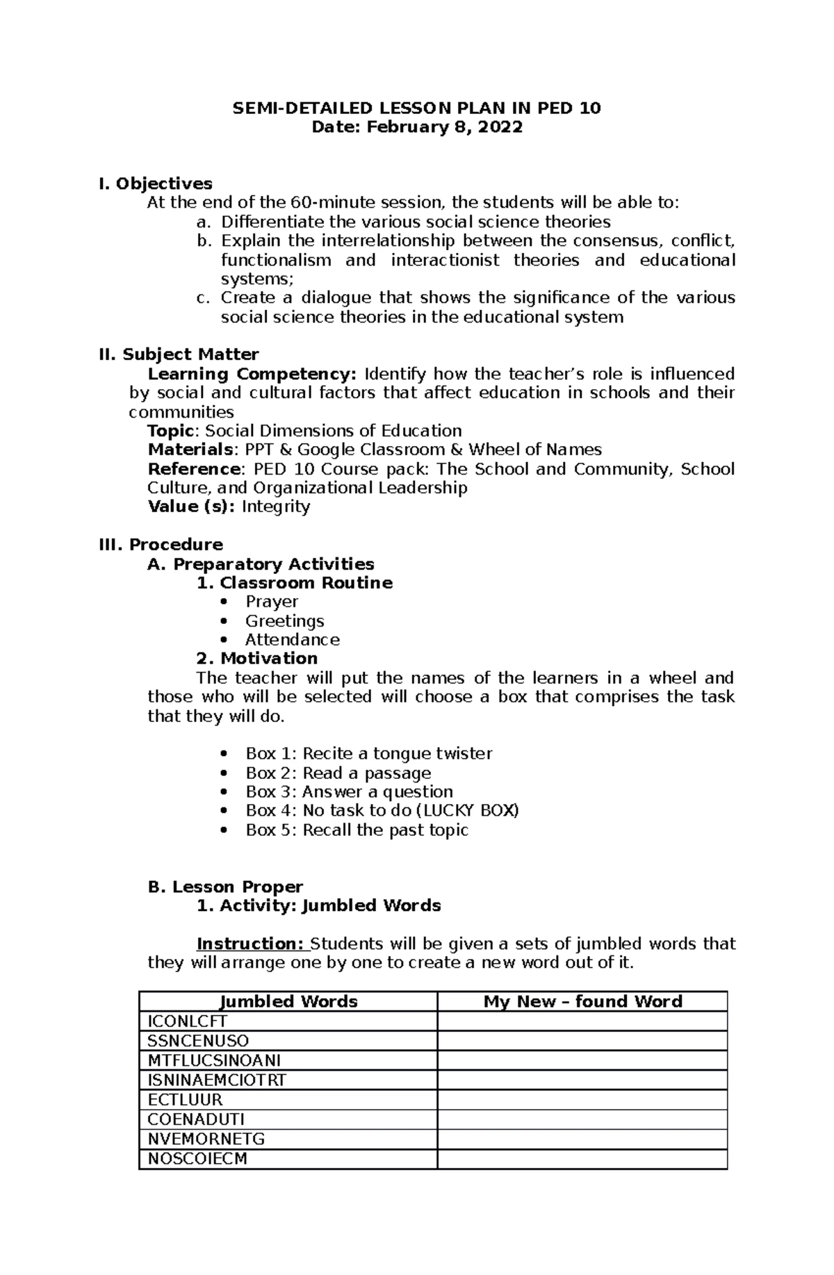 Detailed Lesson PLAN - G8 - DETAILED LESSON PLAN IN ENGLISH GRADE 8 I ...