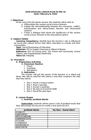 Detailed Lesson PLAN - G8 - DETAILED LESSON PLAN IN ENGLISH GRADE 8 I ...