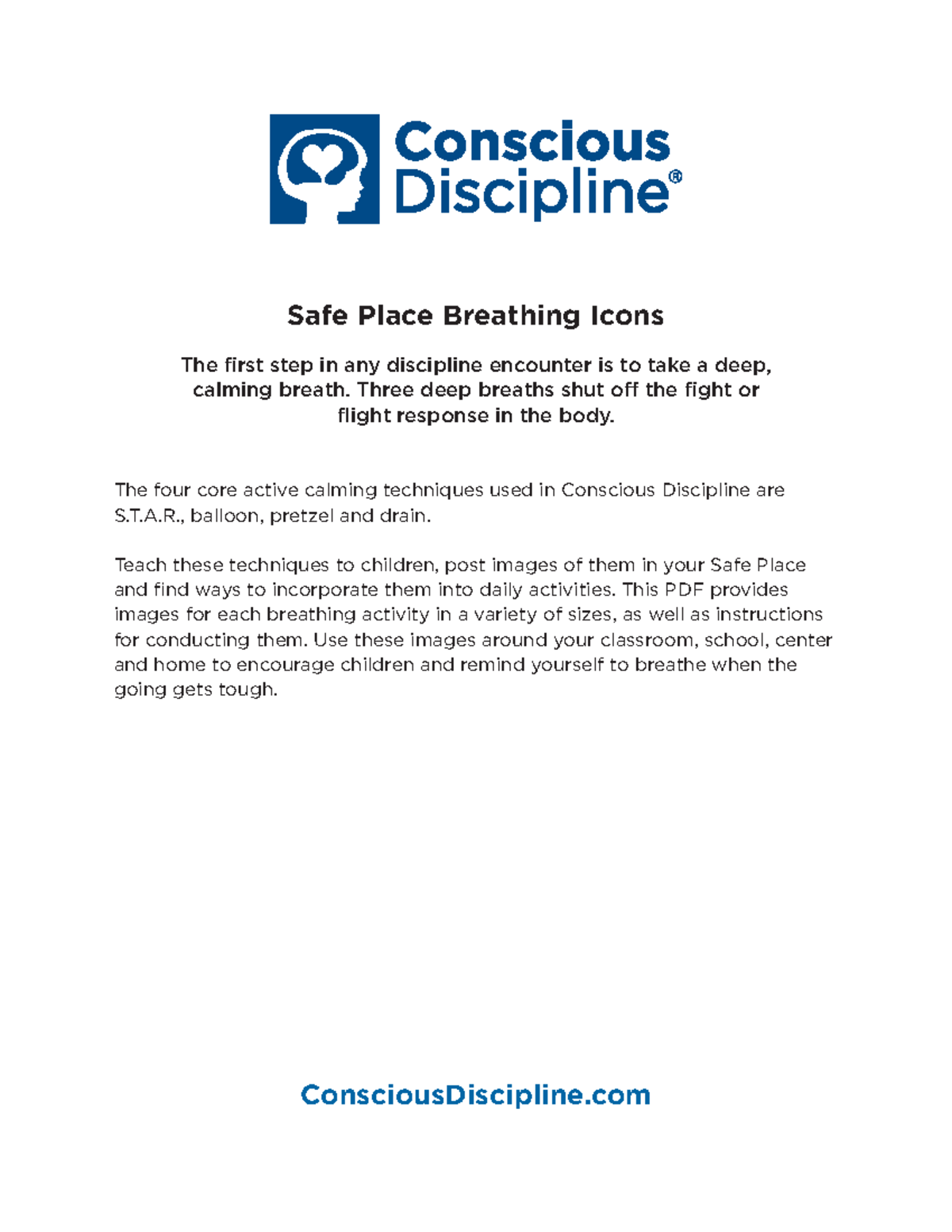 Breathing - Starter Kit - Safe Place Breathing Icons The first step in ...
